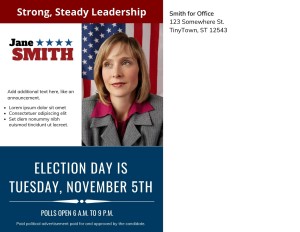 Political Print Templates – Online Candidate Resources